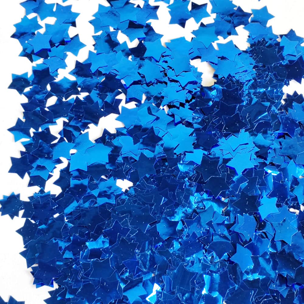 Amazon.com: Blue Star Confetti 0.6 inch,Round Blue Foil Confetti,Shiny ...