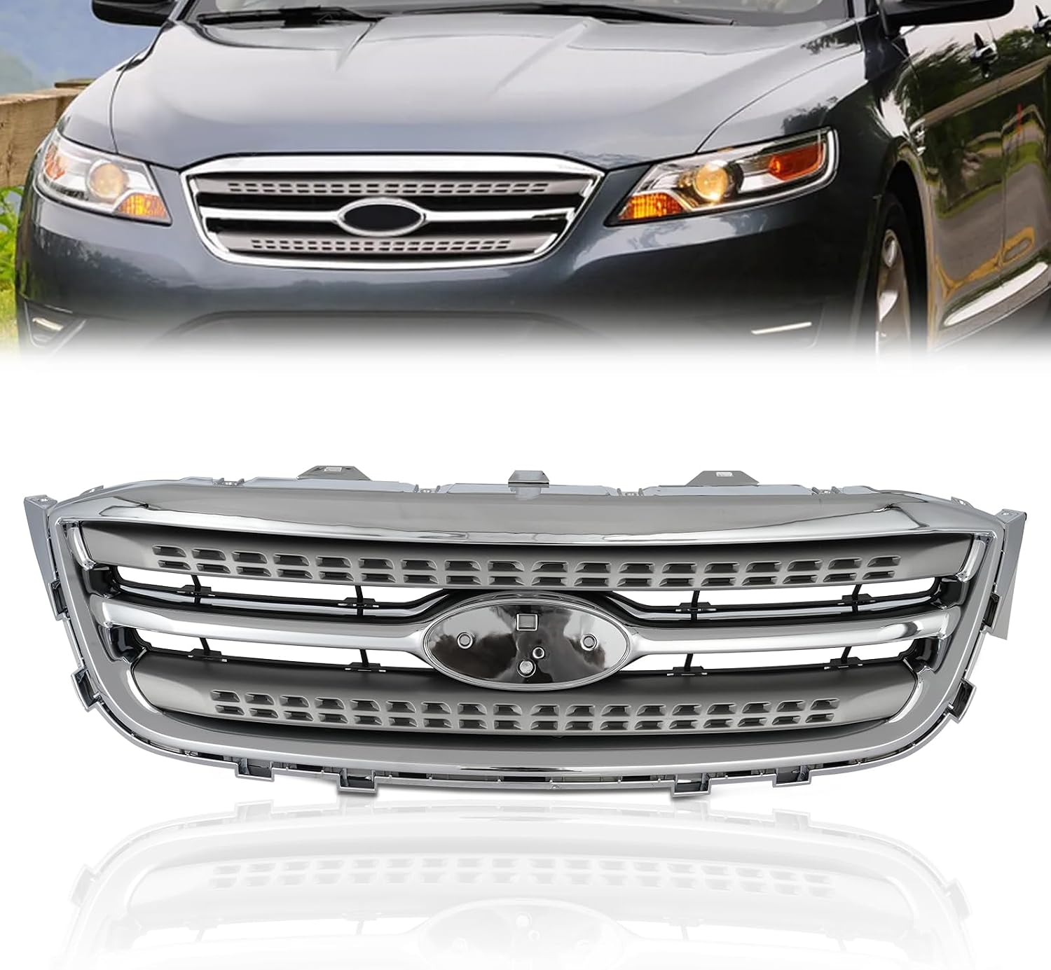 Amazon.com: KARPAL Front Bumper Grille Compatible with 2010-2012 Ford ...