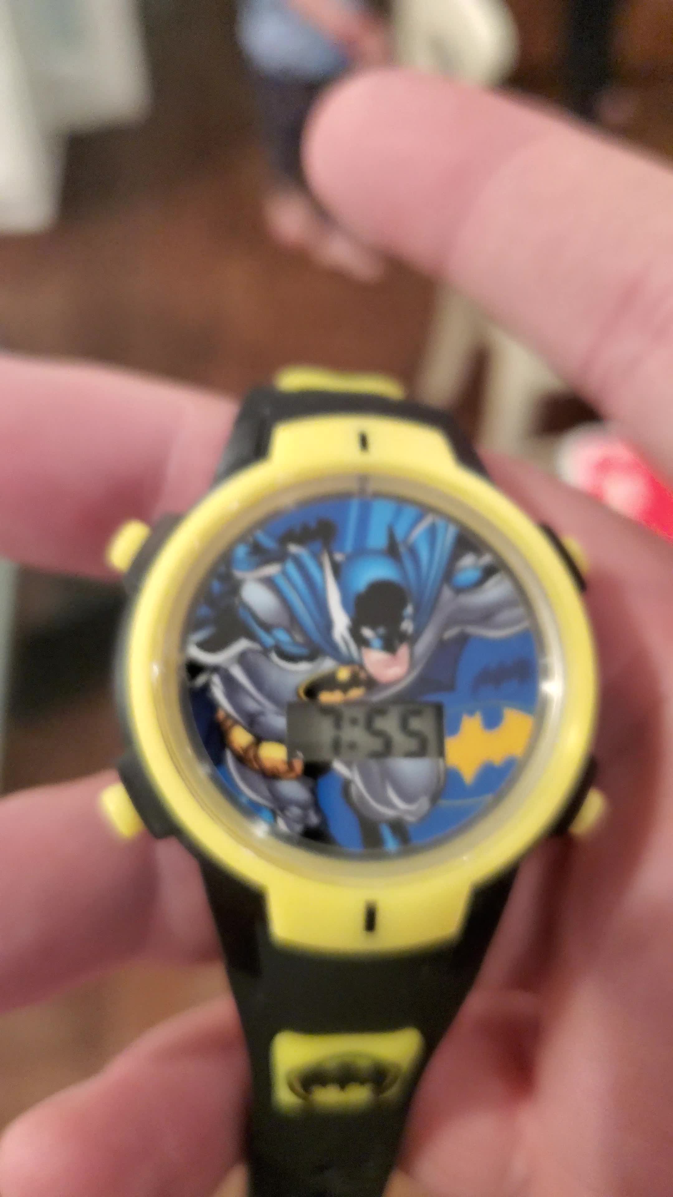 Watch Dc Comics Batman Boy's Black Rubber Digital Light Up Watch on ...