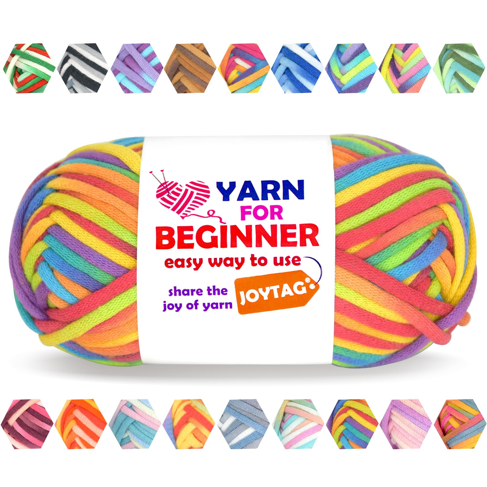 Amazon.com: 50g Rainbow Beginner Crochet Yarn for Crocheting and ...