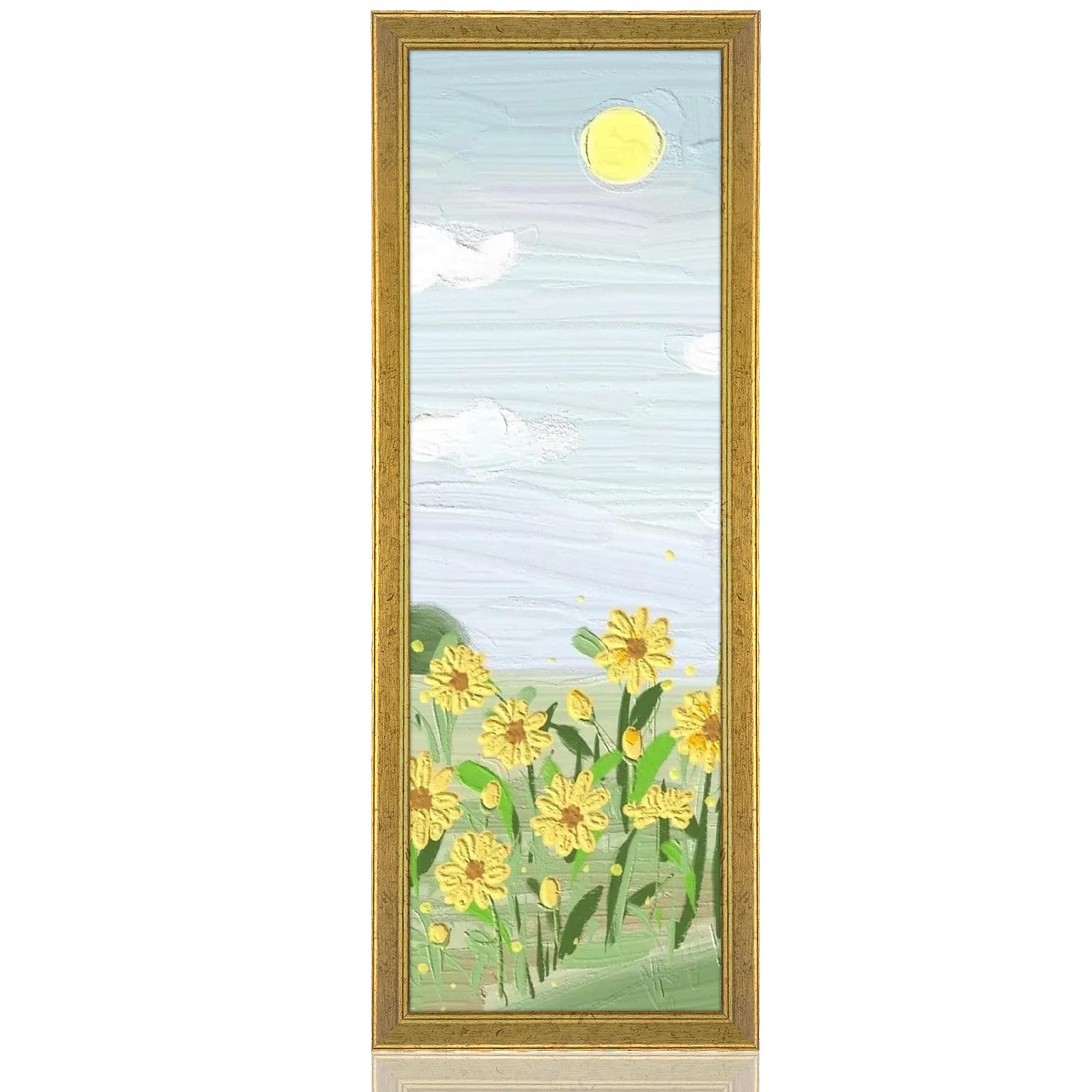 Amazon.com - MOUDAMION Wood 12x36 Frame Gold, Ornate Natural 36x12in ...
