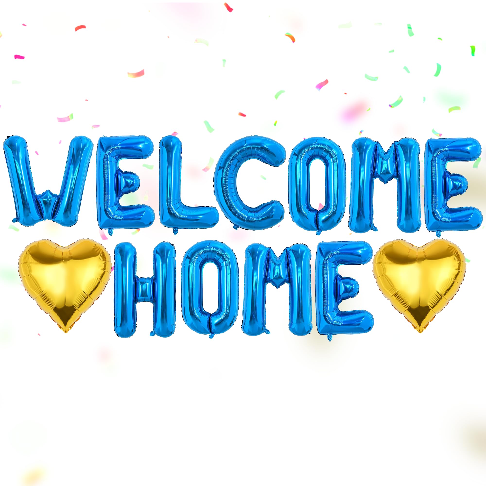 Amazon.com: Blue Welcome Home Banner Balloon-13 Pieces Welcome Home ...