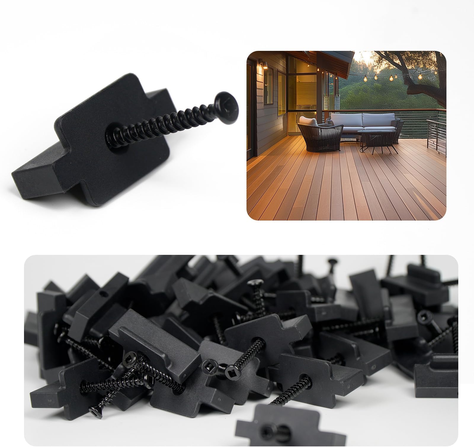 1000 PCS Hidden Deck Fasteners for Composite Decking Board,Composite ...