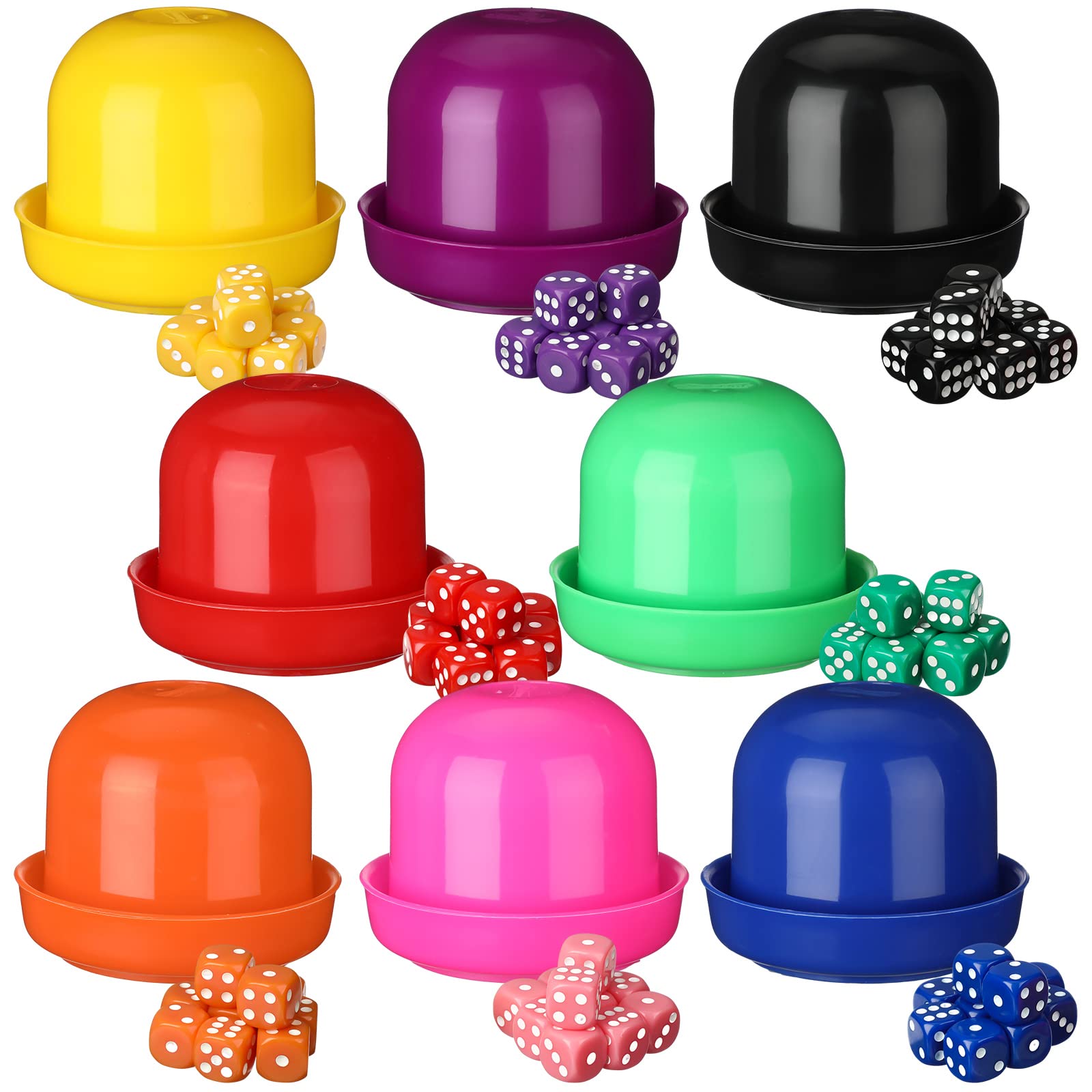 Amazon.com: Lenwen 80 Pcs 6 Sided Dice Set and 8 Pcs Dice Cup with Lid ...