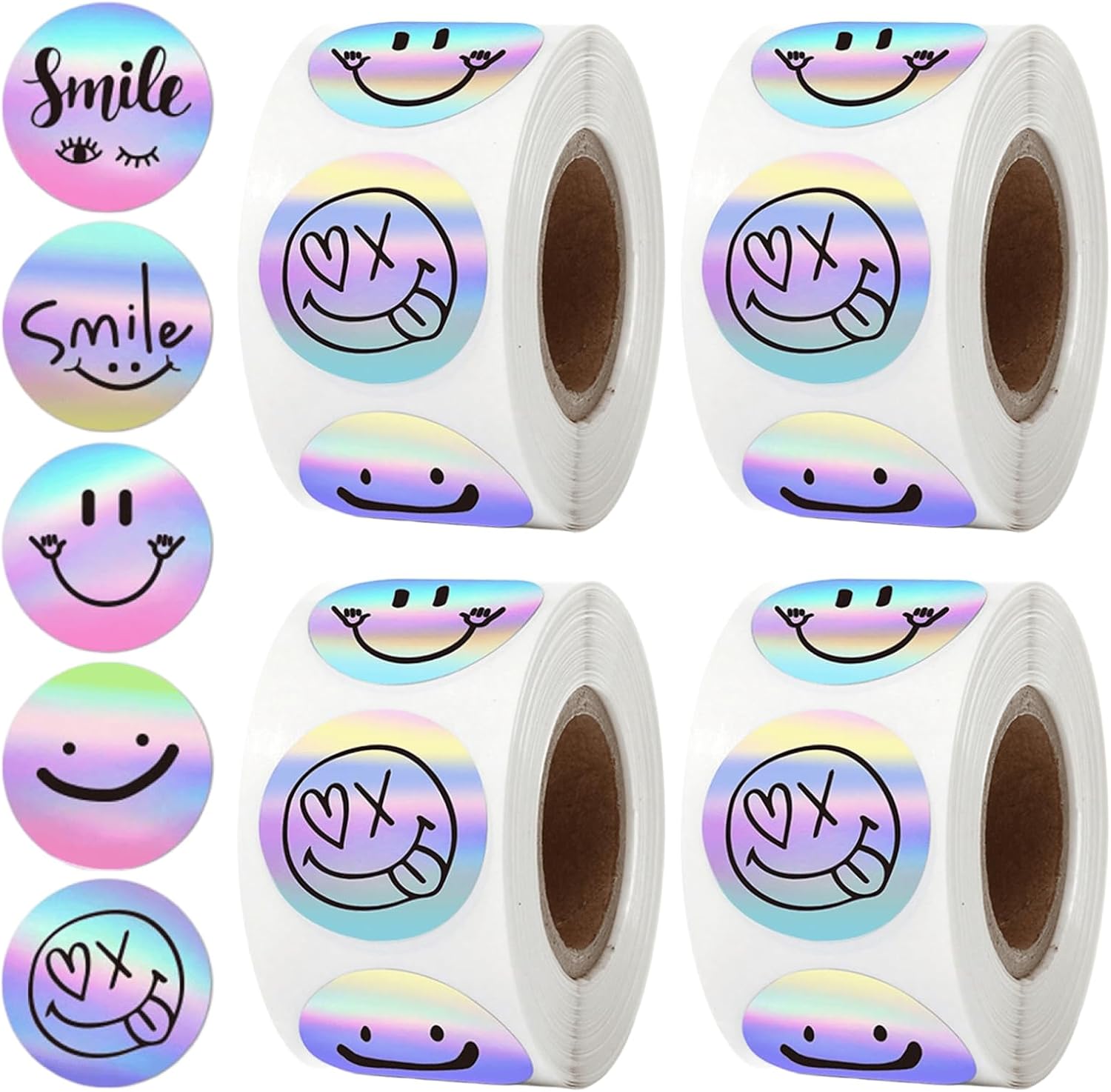 Amazon.com: Lecqizu Smiley Face Stickers, 2000 Pieces, Thank You Labels ...