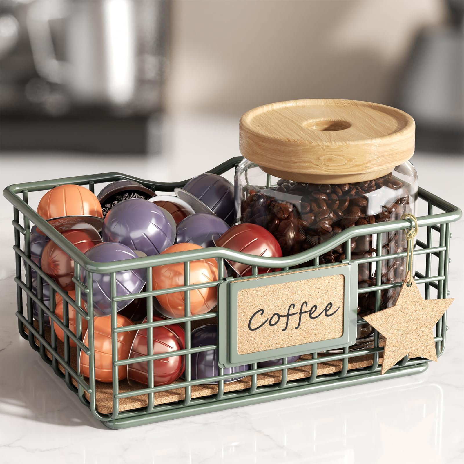 Amazon.com: ADDFIT HOUSE Coffee Pod Holder for Countertop Decor - K Cup ...