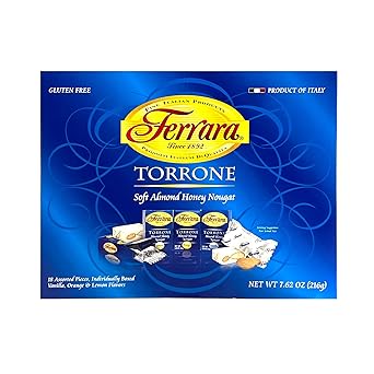 Amazon.com: Ferrara Traditional Italian Torrone 7.62 oz (180g) 18 ...