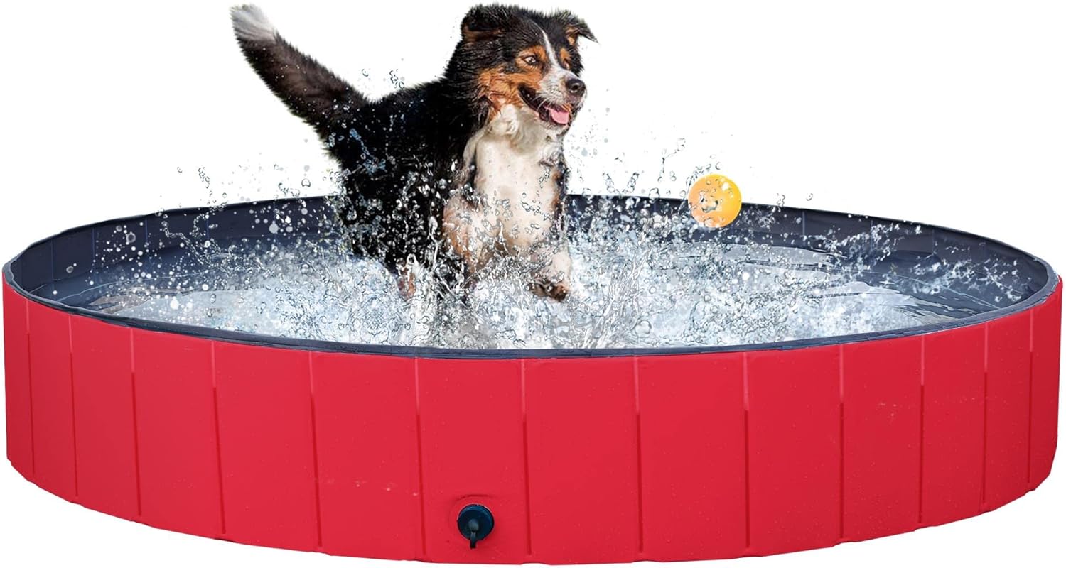 Amazon.com: Yaheetech Hard Plastic Foldable Pool Collapsible Large Pool ...