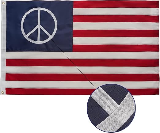 Amazon.com : AZCOVER Peace Flag, 3x5 Ft American Peace Flag, USA Peace ...