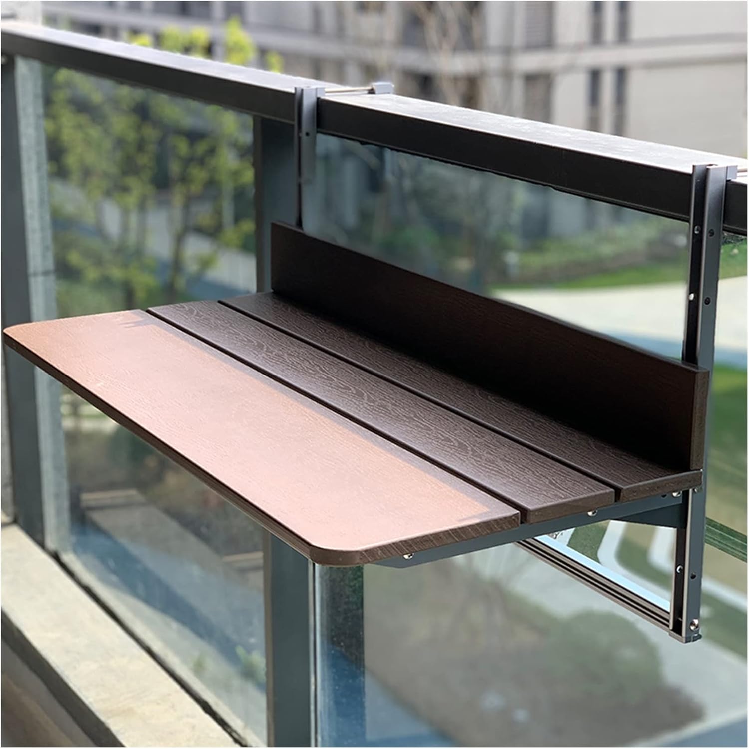 Amazon.com: IBOWZ Balcony Railing Table Balcony Bar Table for Railings ...