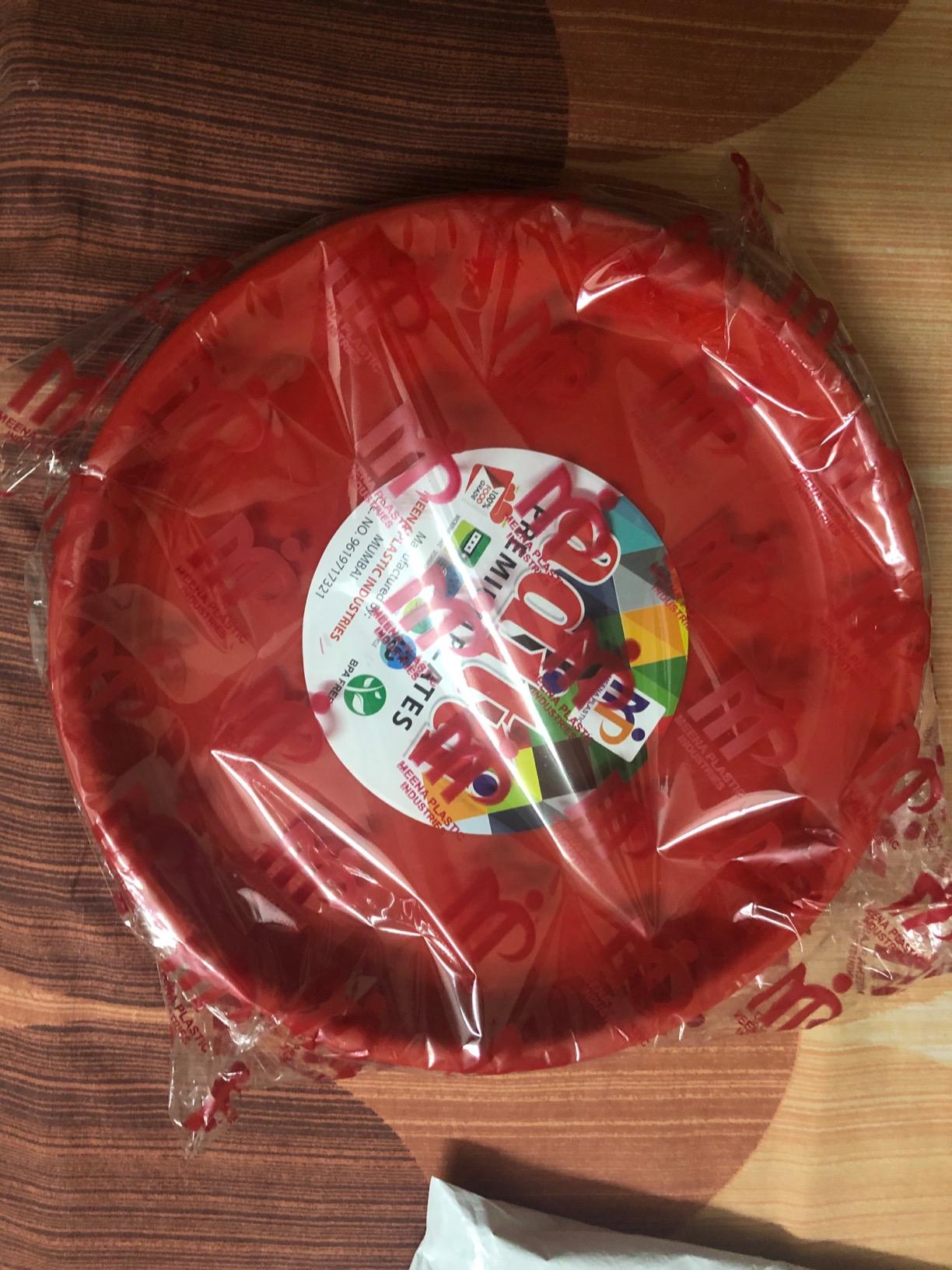 Jaypee Plus Plastic Round Dinner Full Plate Set, 6-Piece, Maroon ...