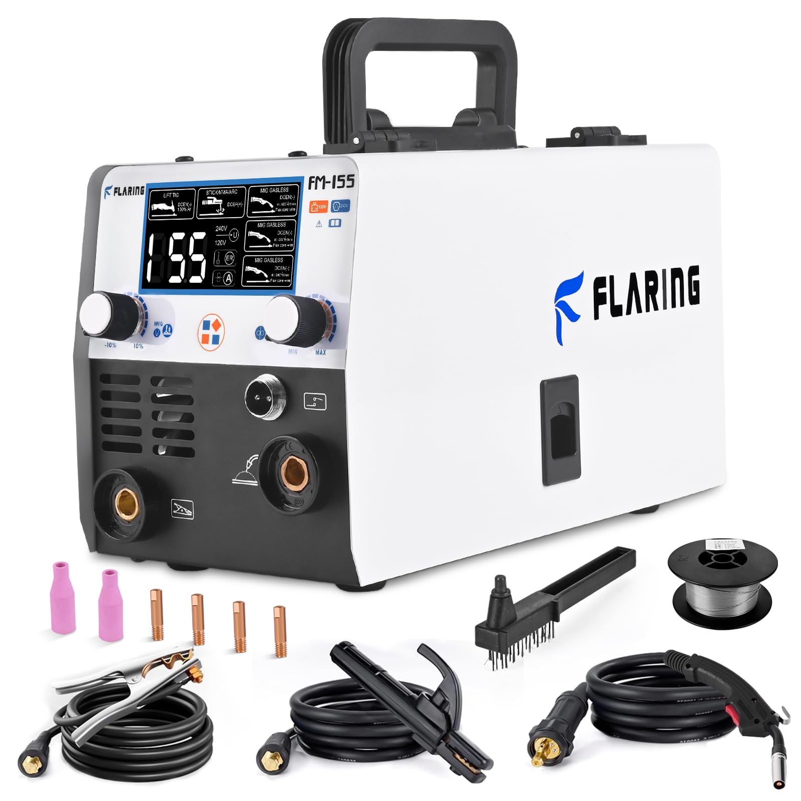 Buy FLARING155Amp MIG Welder, 110V Flux Core Welder Flux MIG/Lift TIG ...