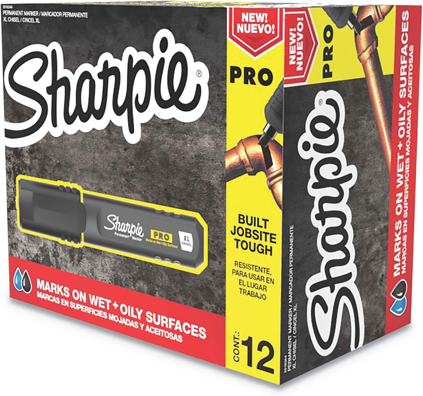 Amazon.com : SHARPIE Pro Magnum Permanent Marker, Chisel Tip, Black, 6 ...