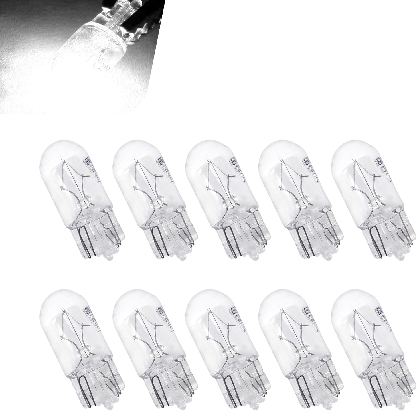 Amazon.com: Bawkars 10 PCS Car Brake Lights, T10 168 192 12V 5W Tail ...