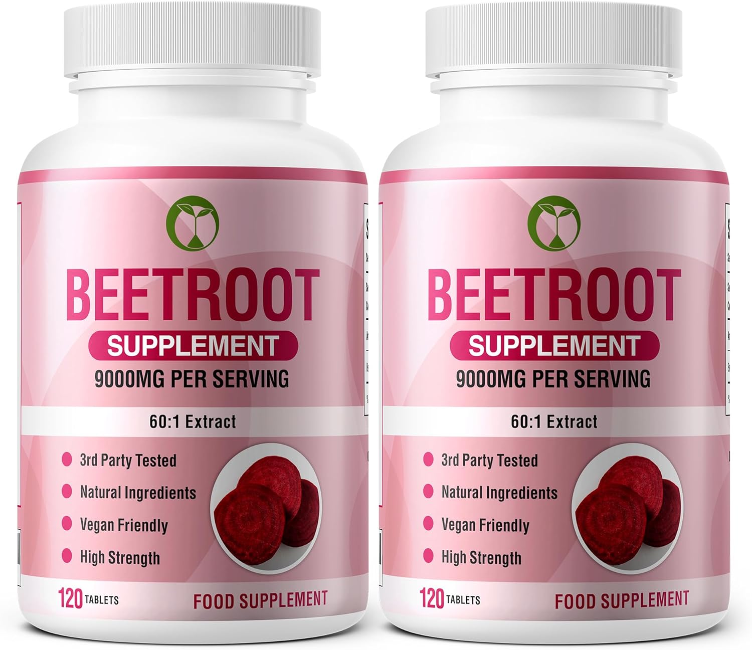 Beetroot Supplement (Twin Pack) 9000mg Extract High Strength 240 ...