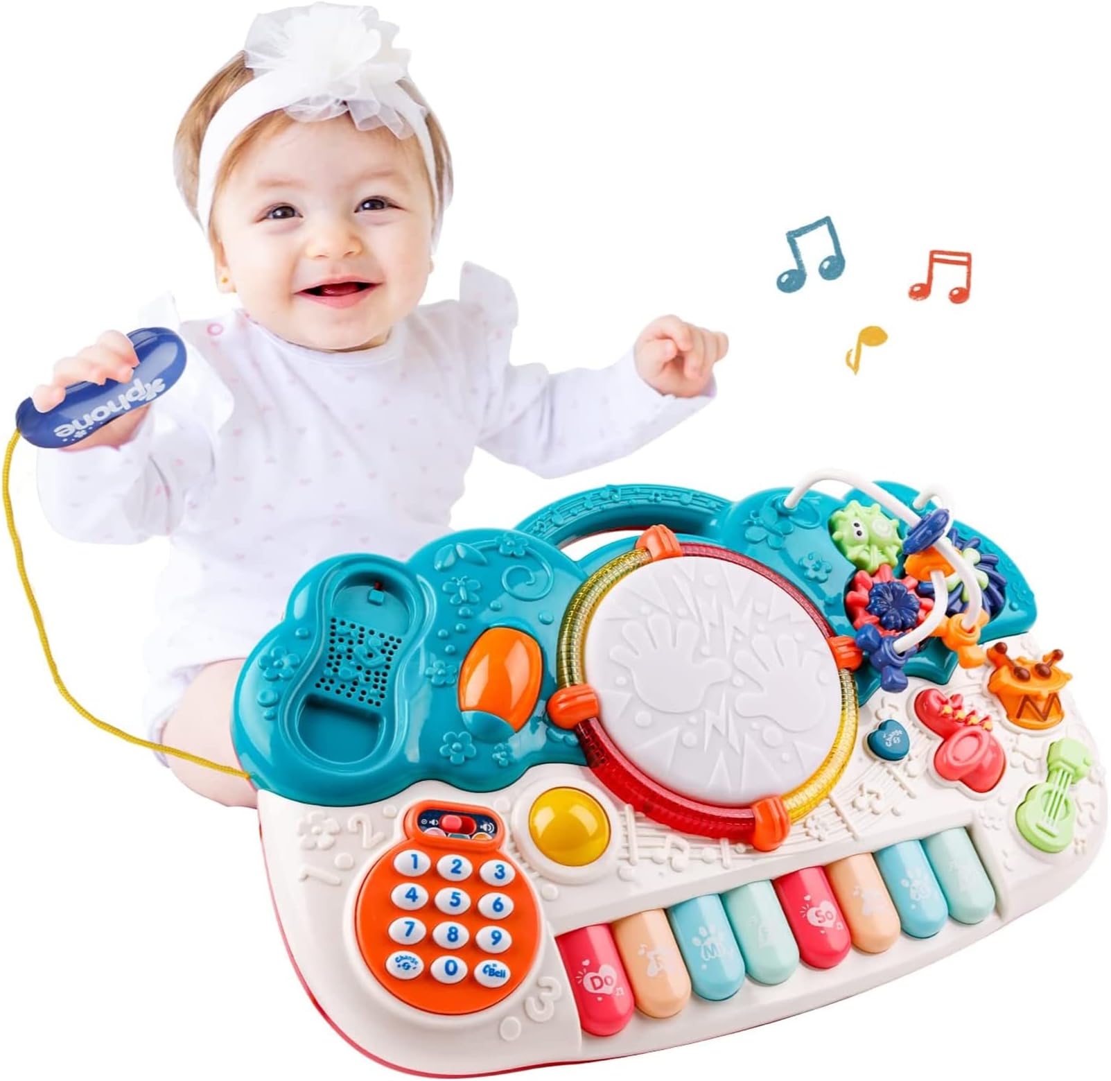 Baybee Mini Piano Keyboard Musical Toy for Kids, 23 Keys Baby Piano ...