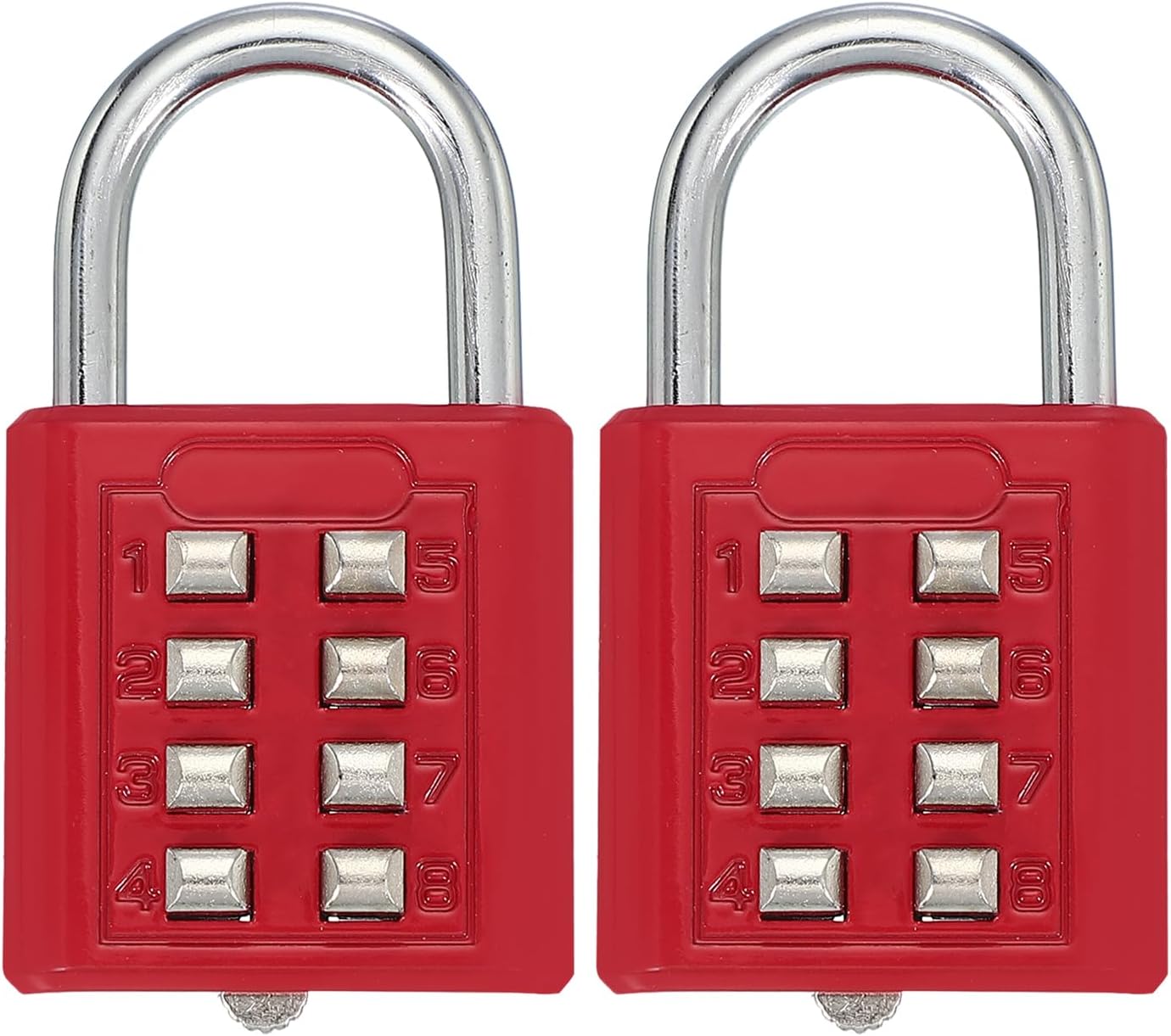 MECCANIXITY Combination Padlock, 8-Digit Push Button Padlock 4-Position ...