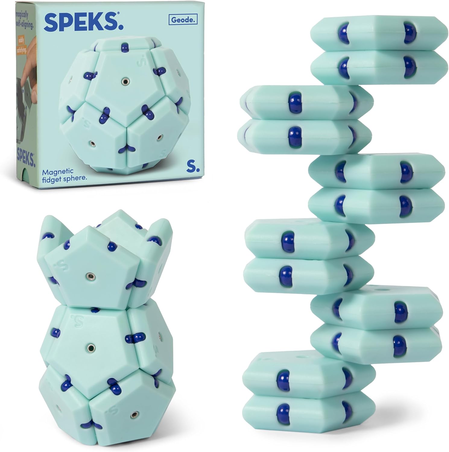 Amazon.com: Speks Geode Magnetic Fidget Toy | Sensory Desk Toy for ...