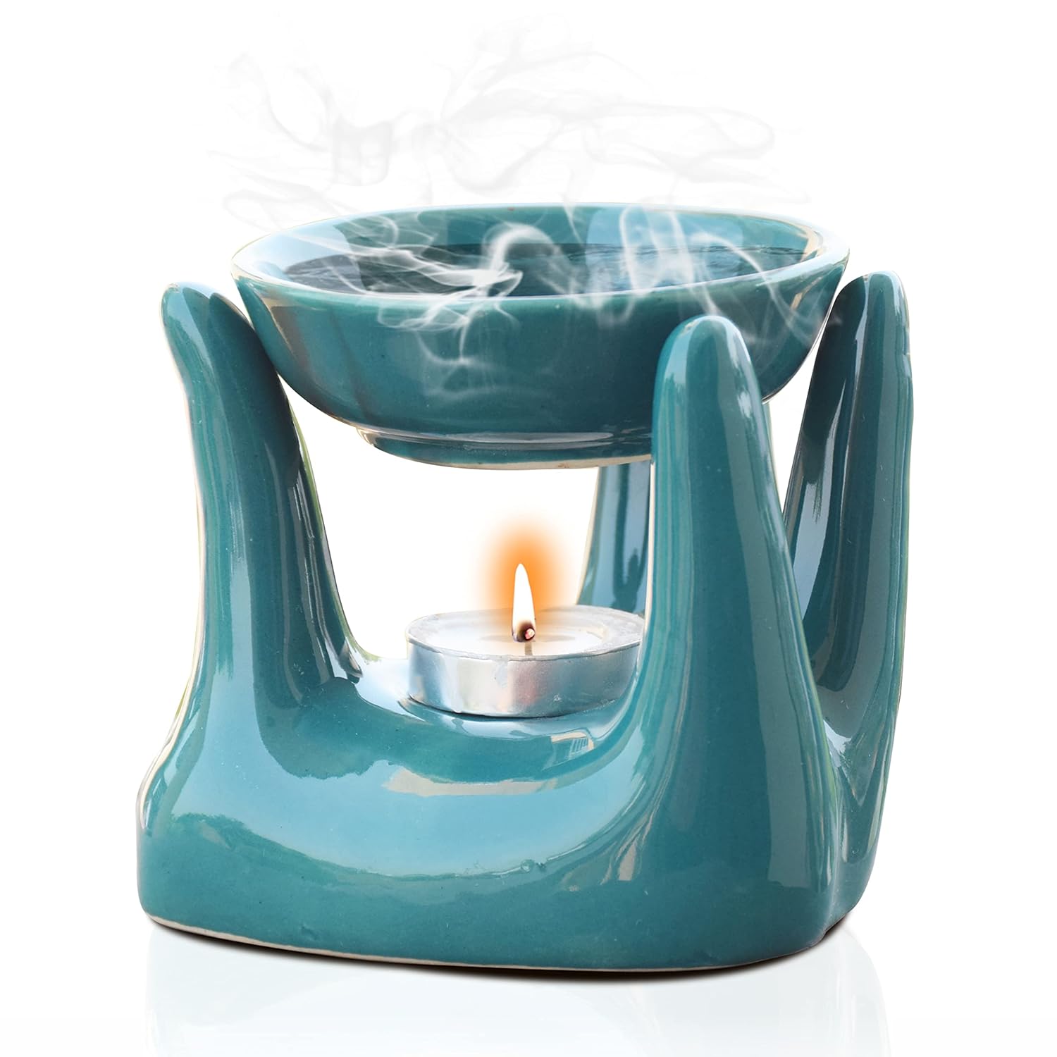 Pure Source India Ceramic Hand Type Aroma Diffuser Oil Burner, Aroma ...