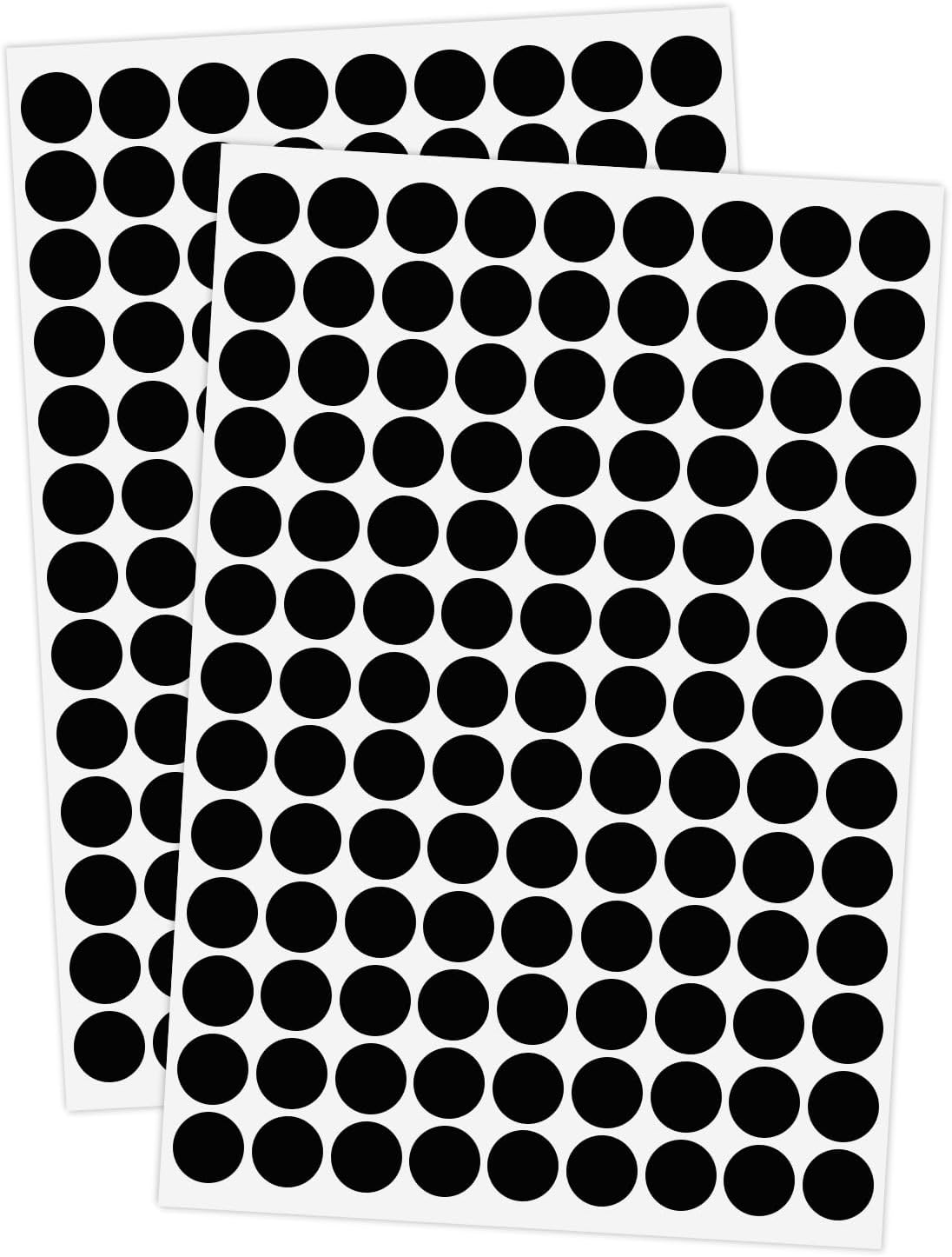 Amazon.com : Ouzoustate 2340 PCS Black Dot Stickers 1/2" Round Circle ...