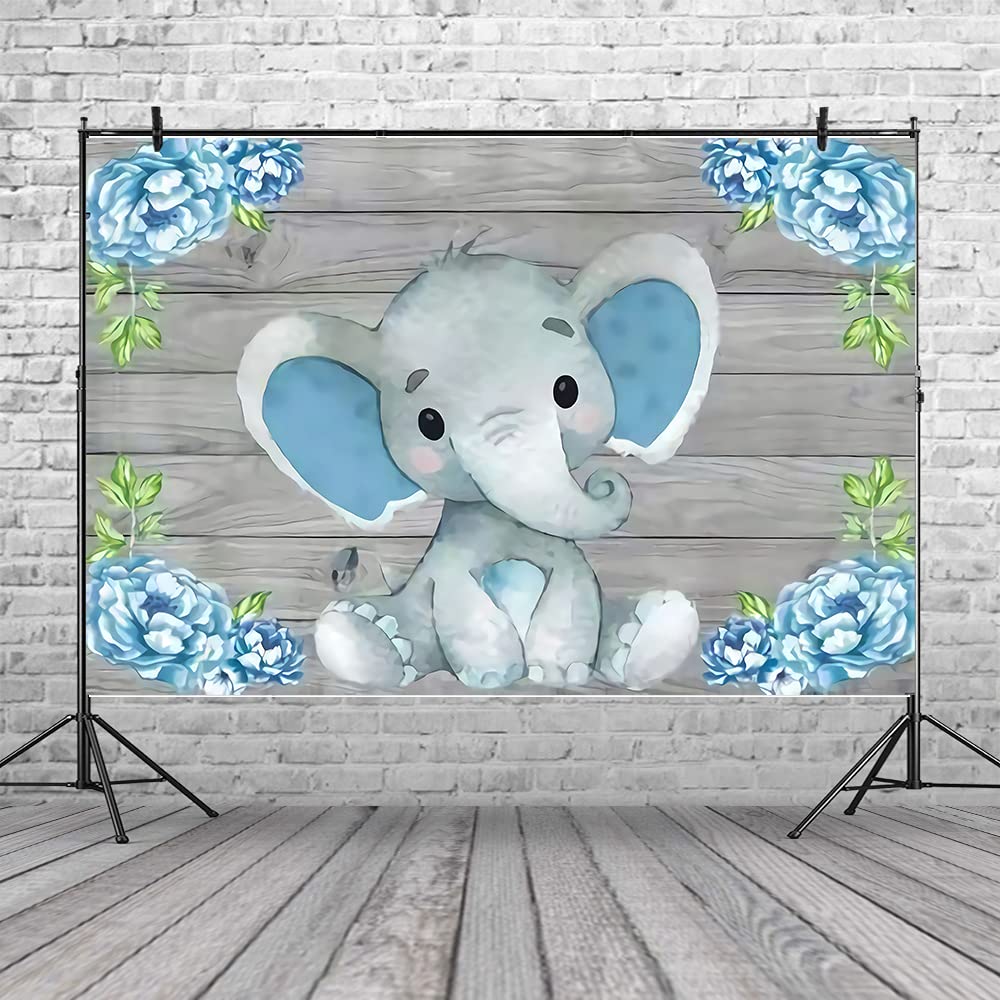 Elephant Baby Shower Backdrop,7x5ft Rustic Wood Elephant Photography ...