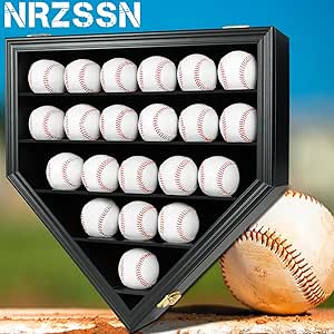 Amazon.com : 21 Baseball Display Case Wall Mount - UV Protection ...