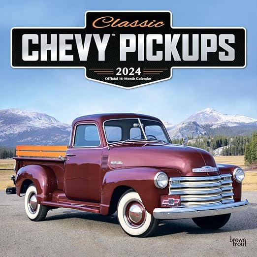 Classic Chevy Pickups OFFICIAL | 2024 12 x 24 Inch Monthly Square Wall ...