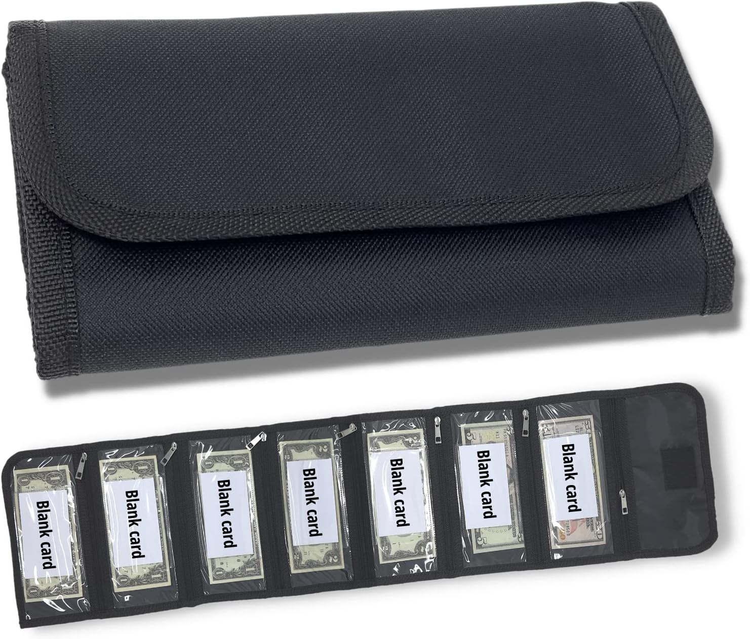 Amazon.com: Money Organizer for Cash with 4 Zippers, Cash Wallet ...