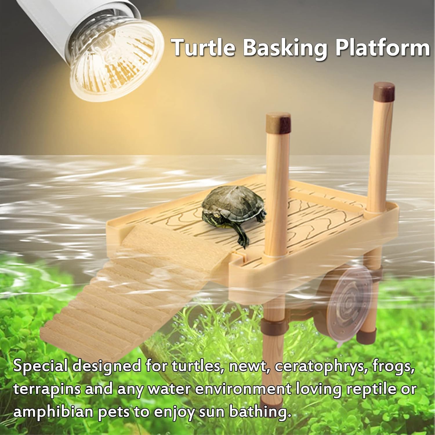 MKNZOME Turtle Floating Basking Platform, Auto Floating Tortoise Pier ...