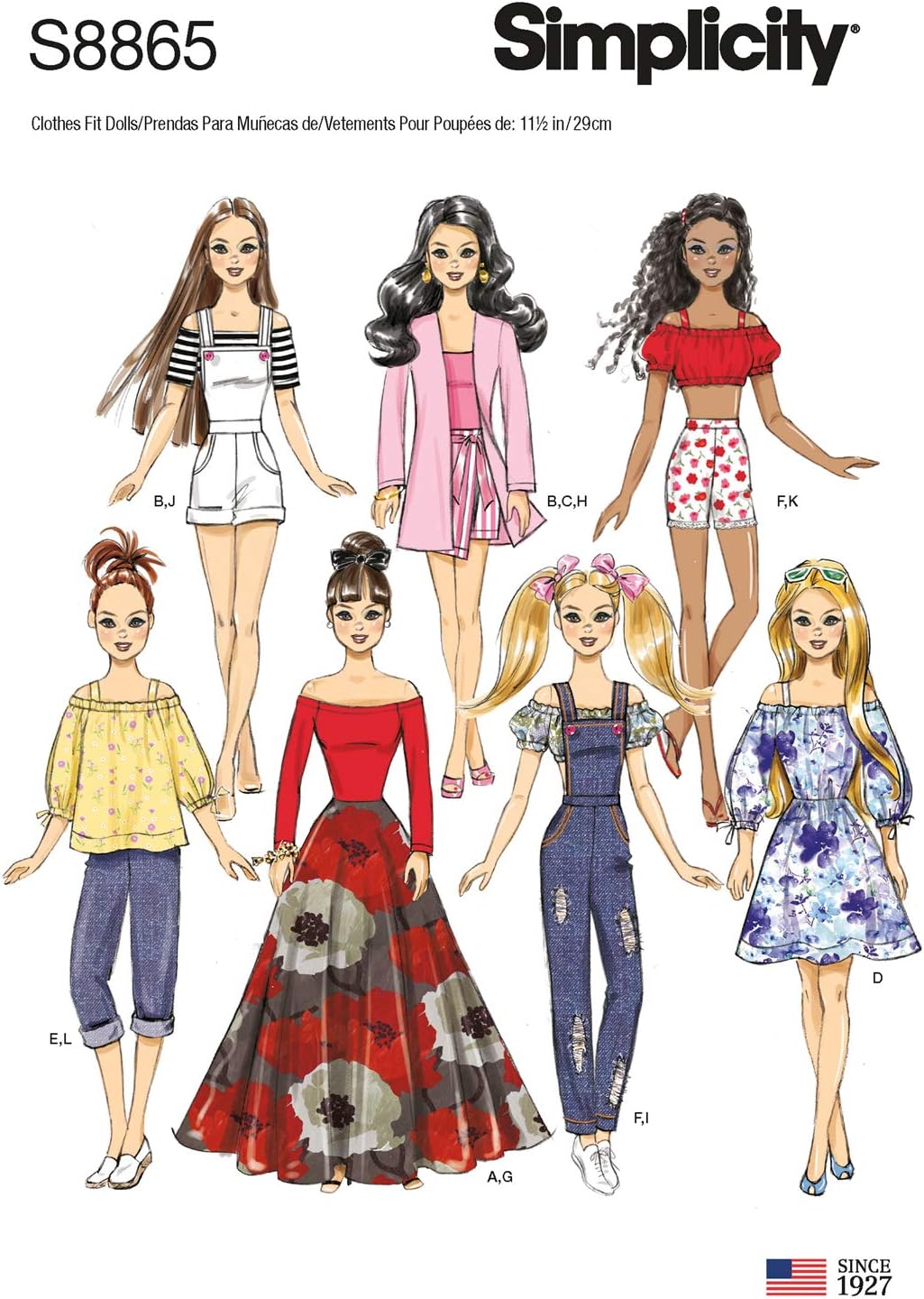 Amazon.com: Designs by Jude Agency Classic Suit Doll Clothes Sewing ...