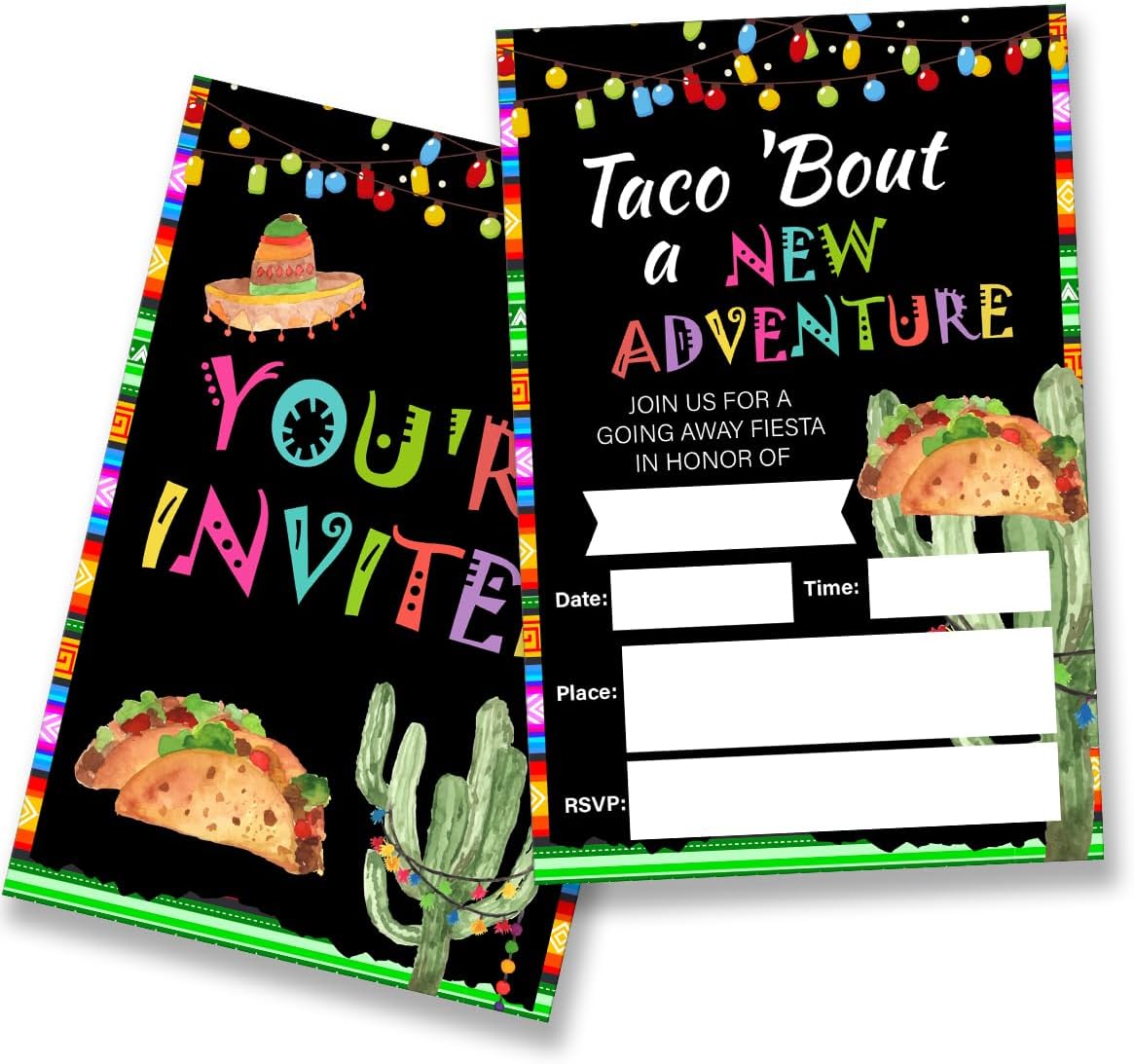 Amazon.com : Going Away Fiesta Party Invitations With Envelopes Set of ...