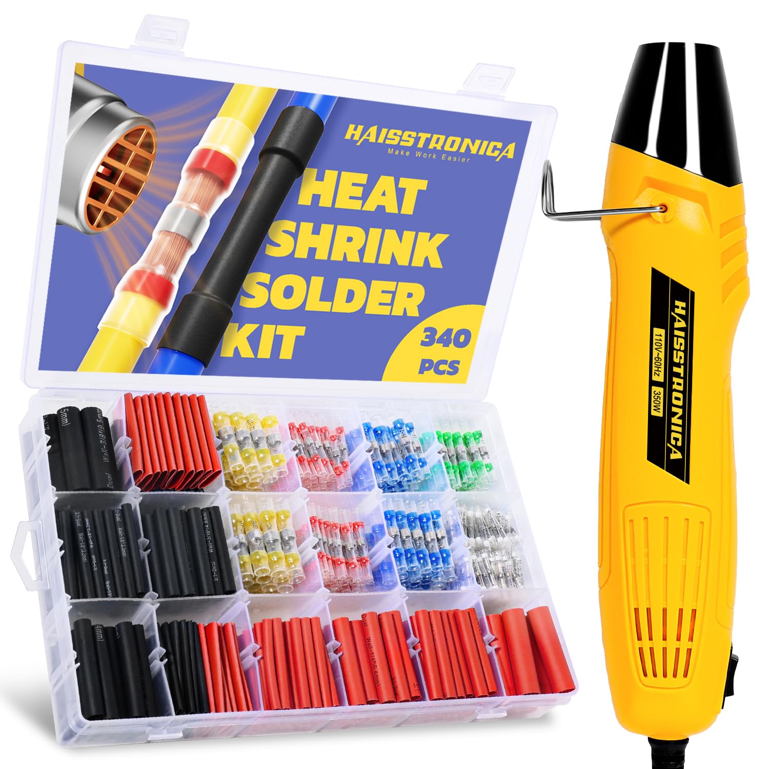 Amazon.com: haisstronica 340 PCS All in One Set with Solder Seal Wire ...