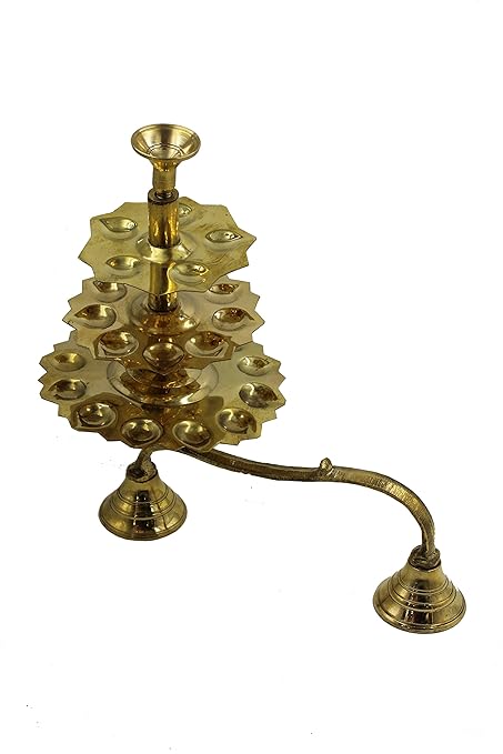 Buy Saravana Store Brass Harathi Stand, 1 Piece, Gold Online at Low ...