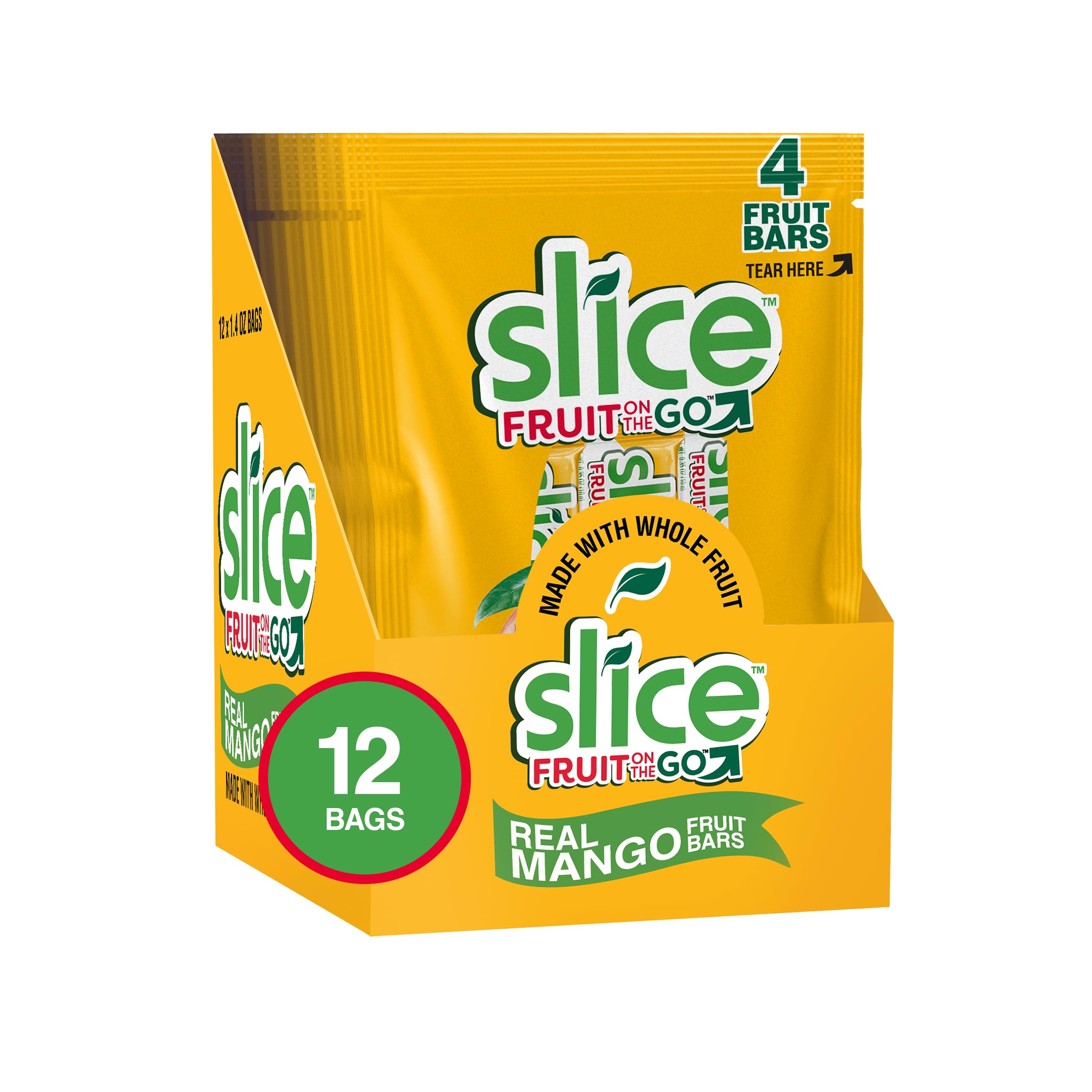 Snapklik.com : SLICE Fruit Bars, Mango, Vegan, Bulk Pack, Gluten-Free ...