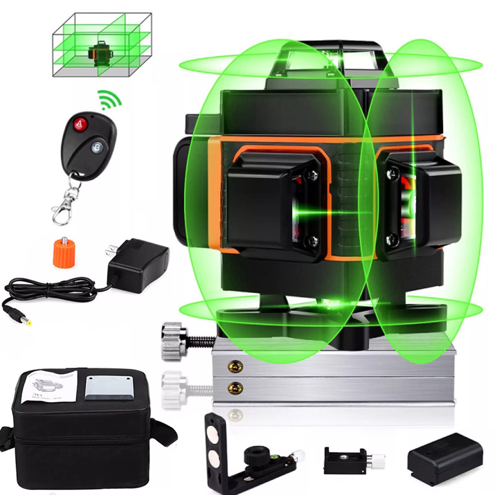 Buy 16 Lines 4d Laser Level Self-Leveling 4x360 Horizontal & Vertical ...