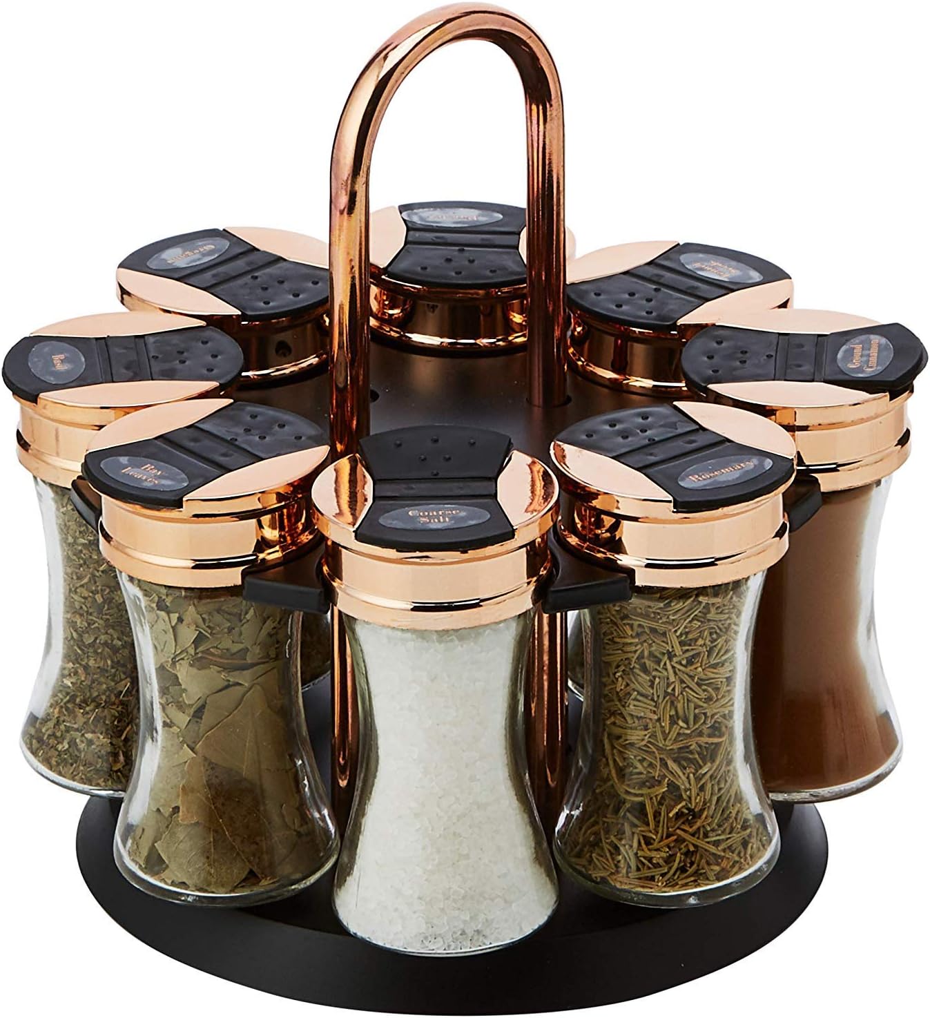 Amazon.com: Tower T826020RB Rose Gold, Rotating Spice Rack with 8 Jars ...