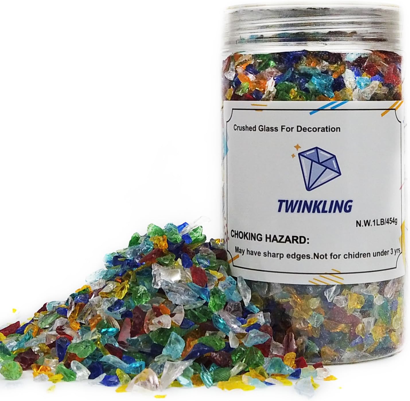 Amazon.com: TWINKLING High Luster Fire Glass Gravel Stone Glitter ...