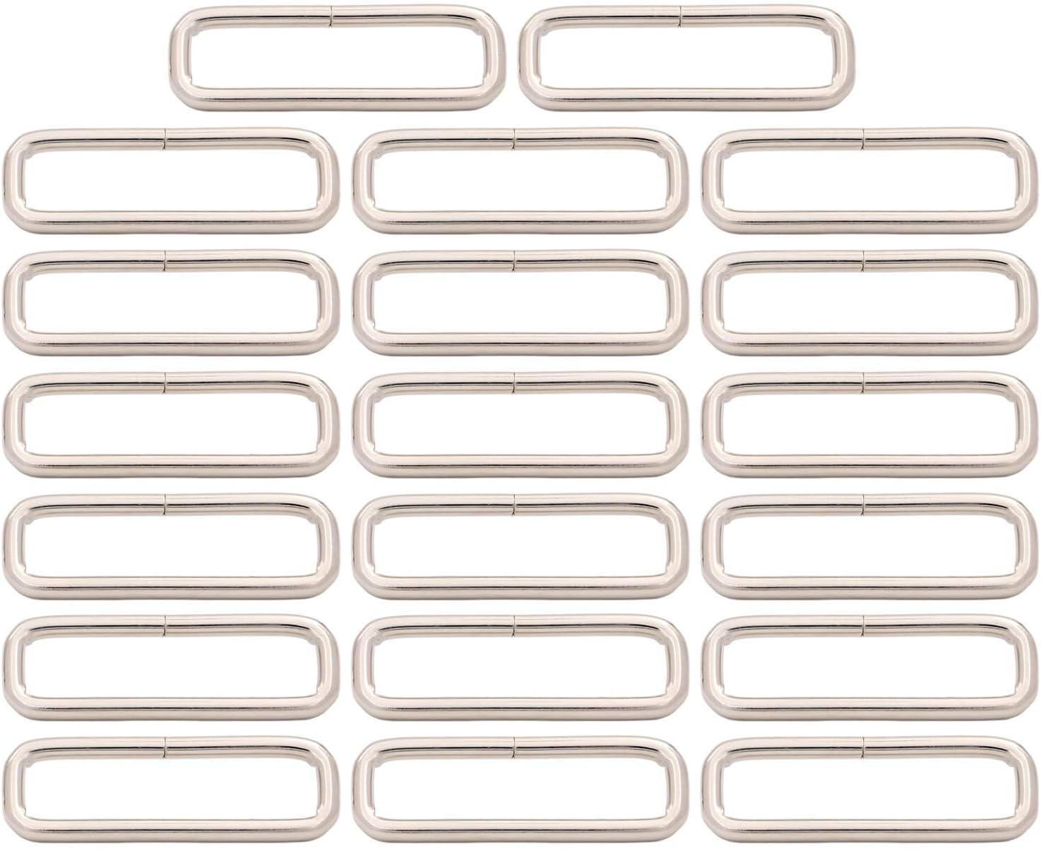 Amazon.com: Swpeet 100 Pcs Assorted Metal Rectangle Ring, Webbing Belts ...