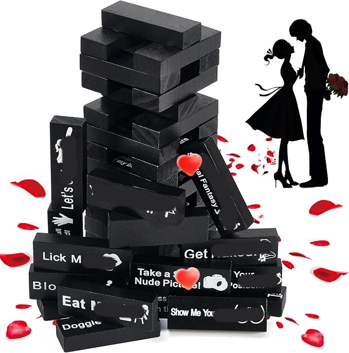 Amazon.com: 48 Blocks Adult Naughty Games, Tumble Tower Couples Game ...