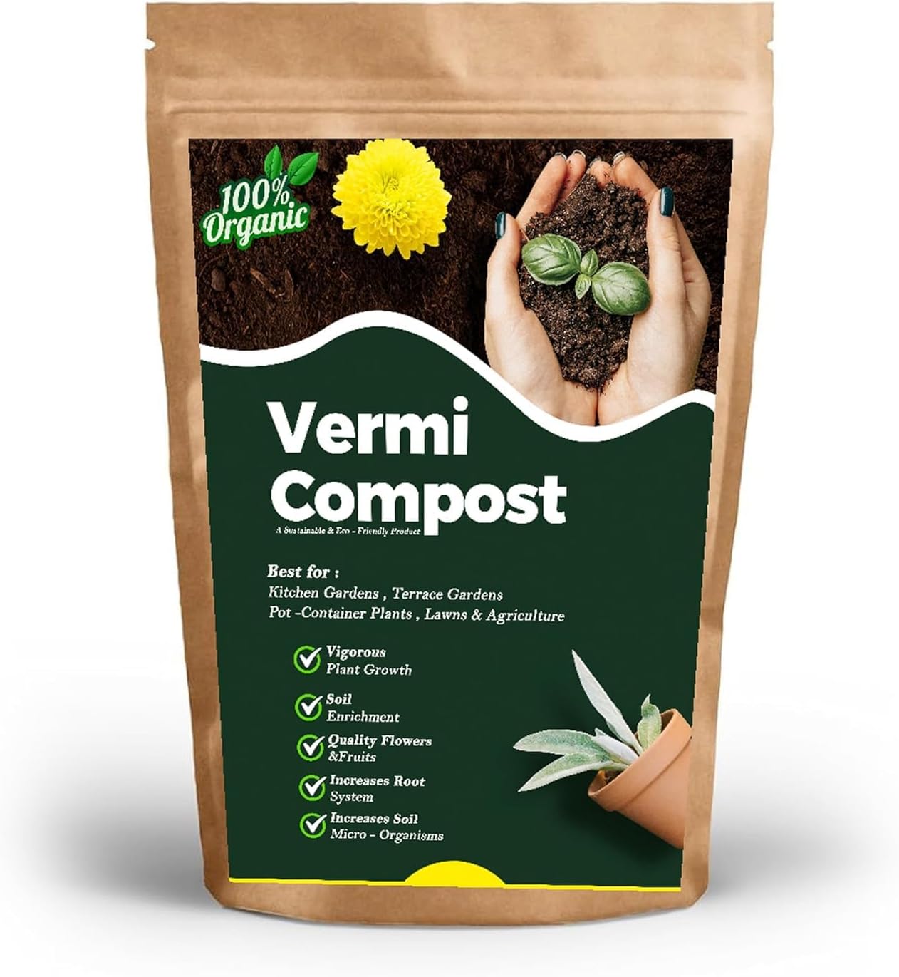 Earthworm Castings Organic Vermi Compost Fertilizer | Excellent for ...