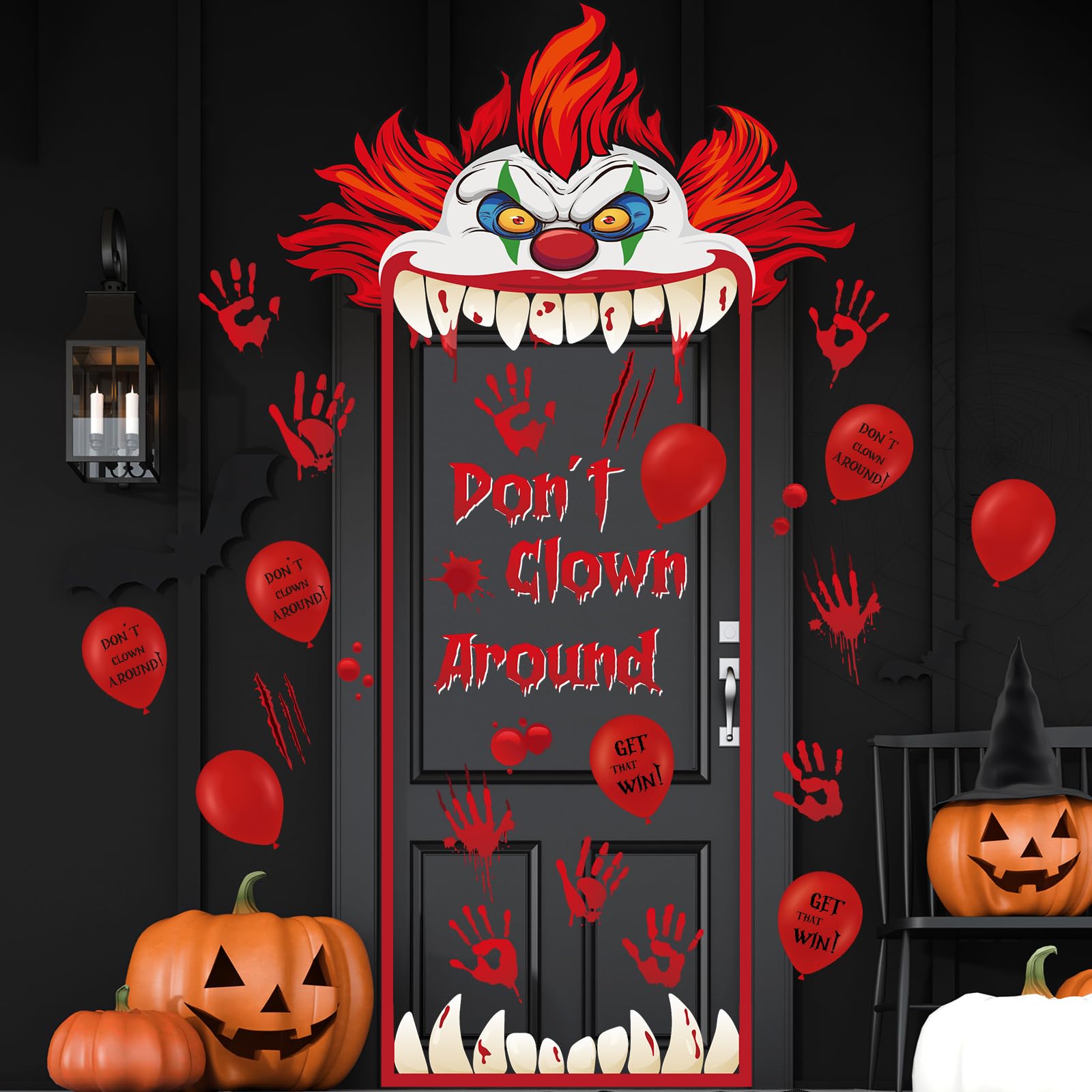 Snapklik.com : Halloween Bulletin Board Decorations Set Clown Paper ...