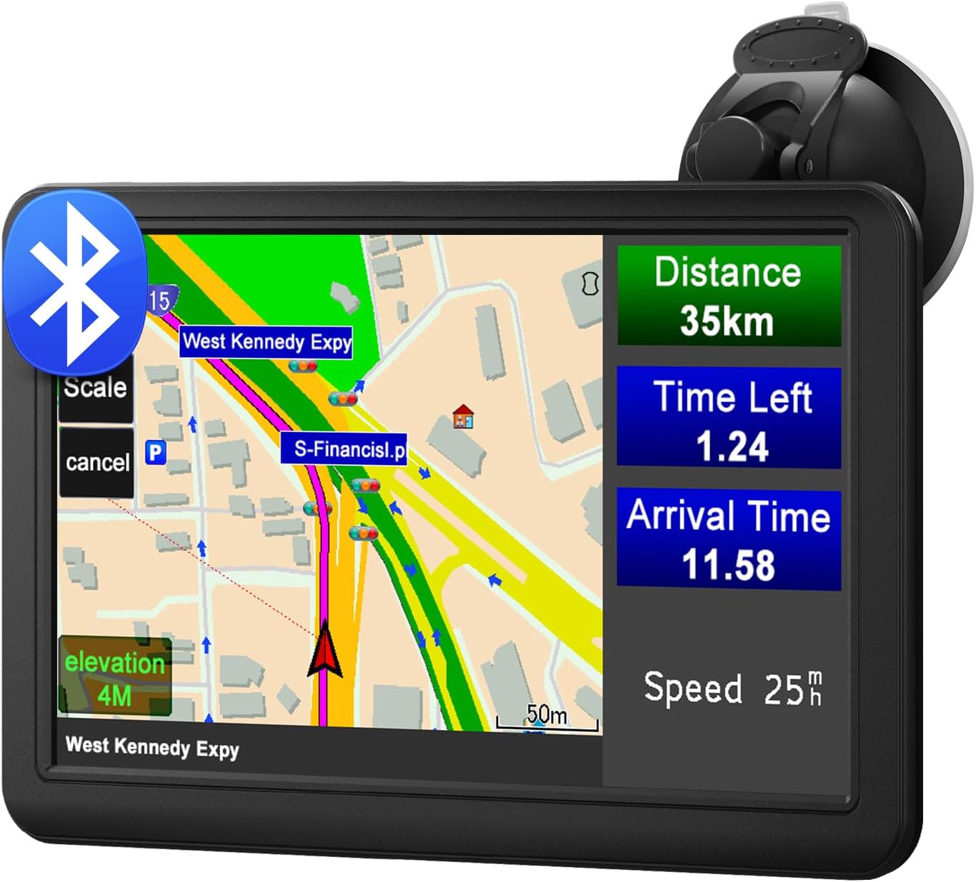 Bluetooth GPS Navigation for Cars Australia 7 inch Car Sat Nav for ...