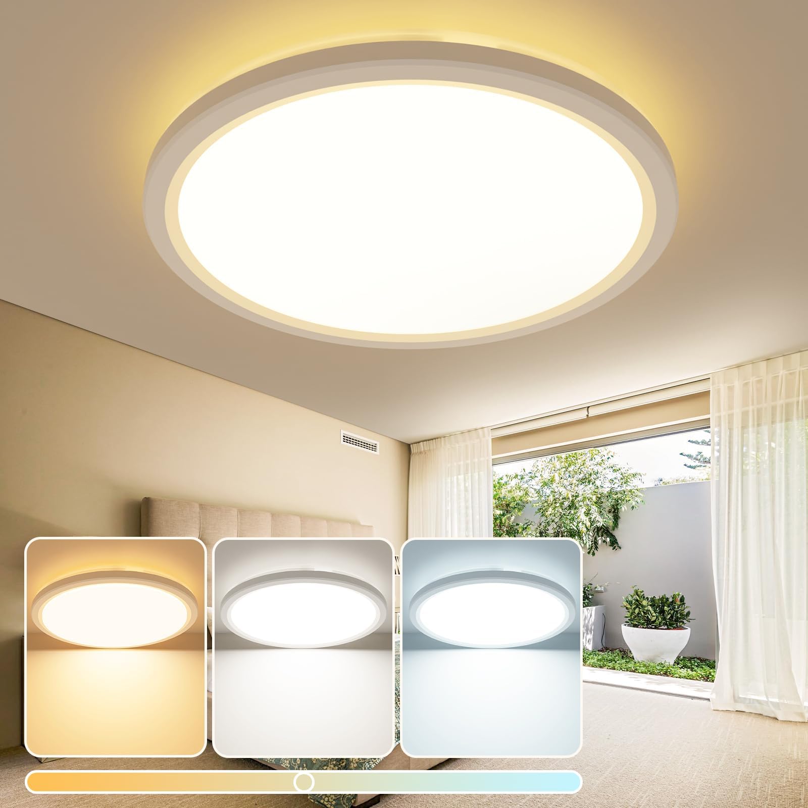 Lepro 24W LED Deckenlampe, LED Deckenleuchte IP54 Wasserfest, 5000K ...