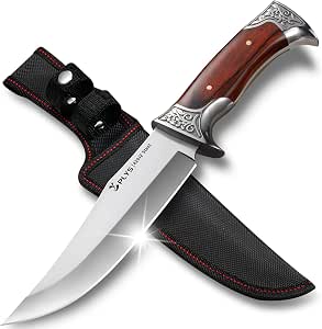 Hunting Knife with Sheath Camping Knife: Fixed Blade Outdoor Knives for ...