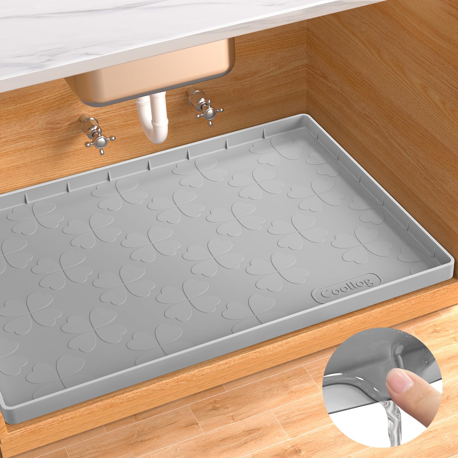 Amazon.com: Waterproof Under Sink Mat for 34" x 22" Cabinet Protector ...