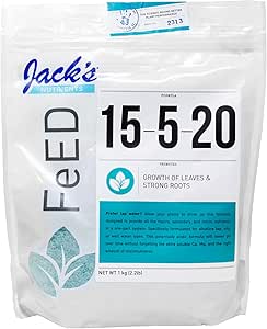Amazon.com : Jack's Classic Nutrients 15-5-20 Tap Water-Soluble Fertilizer for Lowering Water pH ...