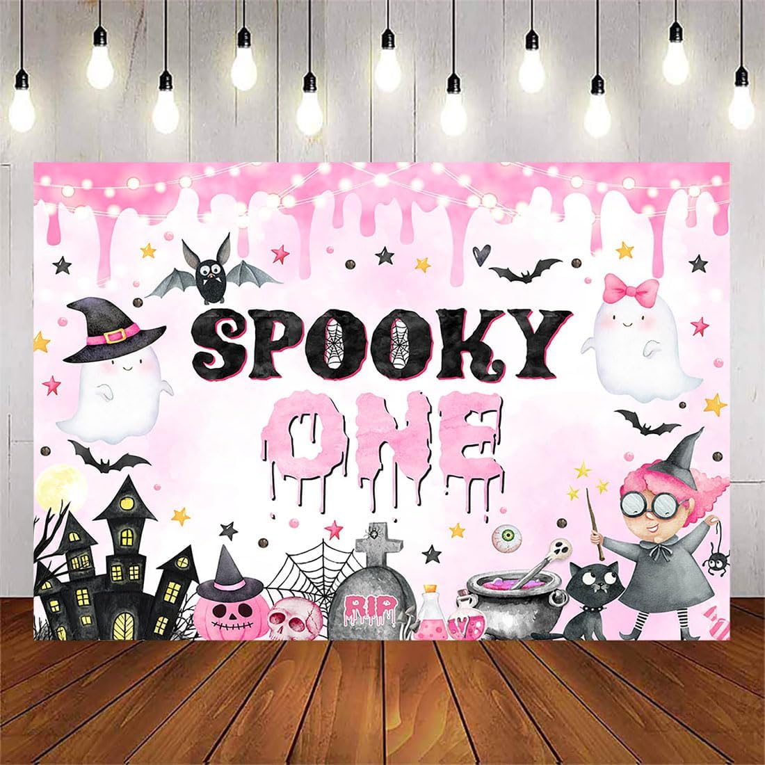 Amazon.com : Avezano Halloween 1st Birthday Backdrop for Girls The ...