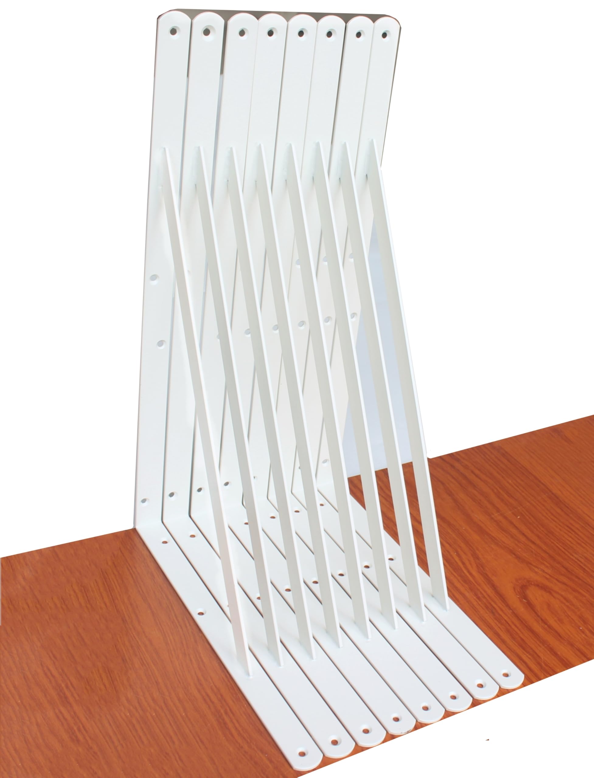 Snapklik.com : 8 Pack L22 X H 12" White Heavy Duty Shelf Brackets