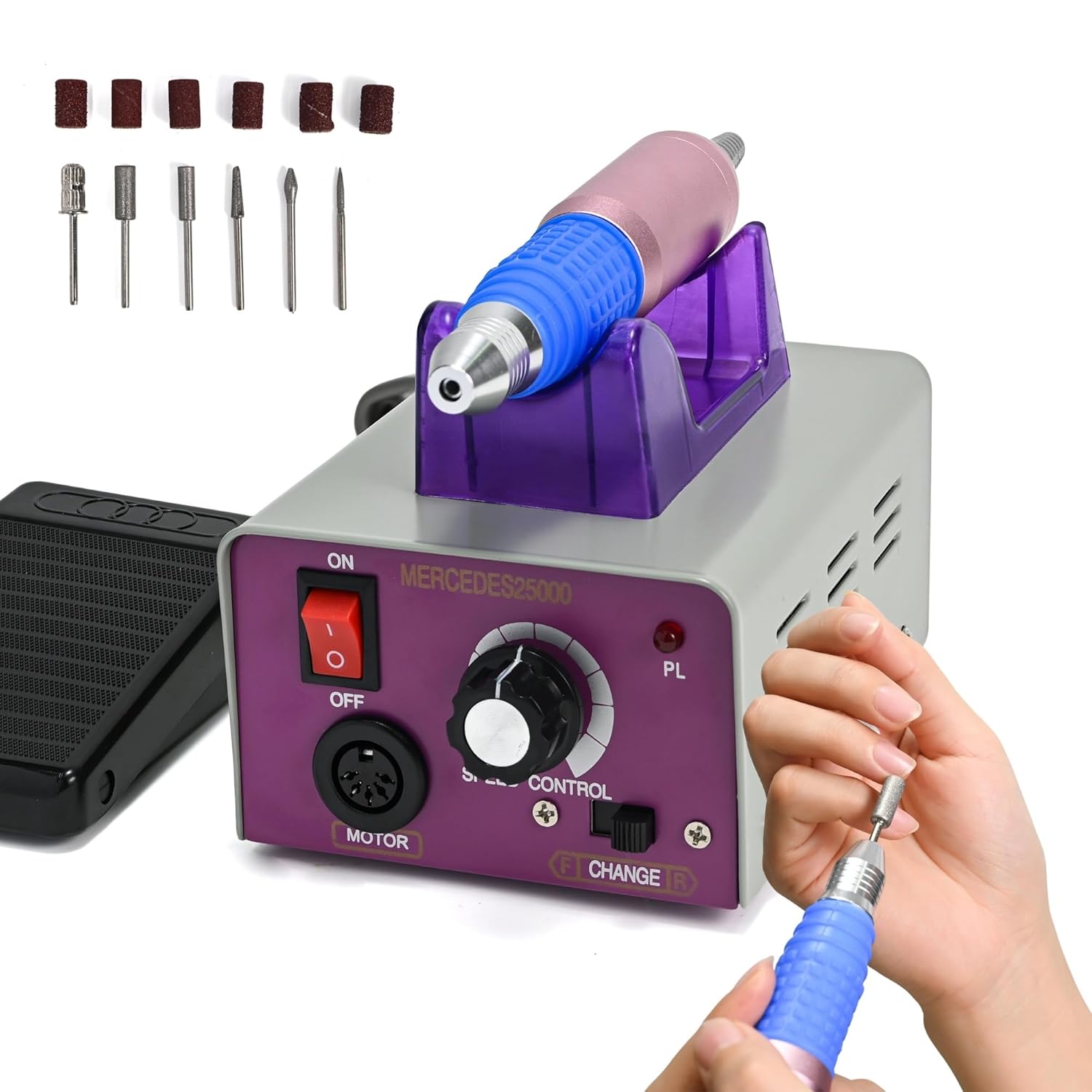 Amazon.com: Professional Nail Drill Machine 25000 RPM Electric Nail ...