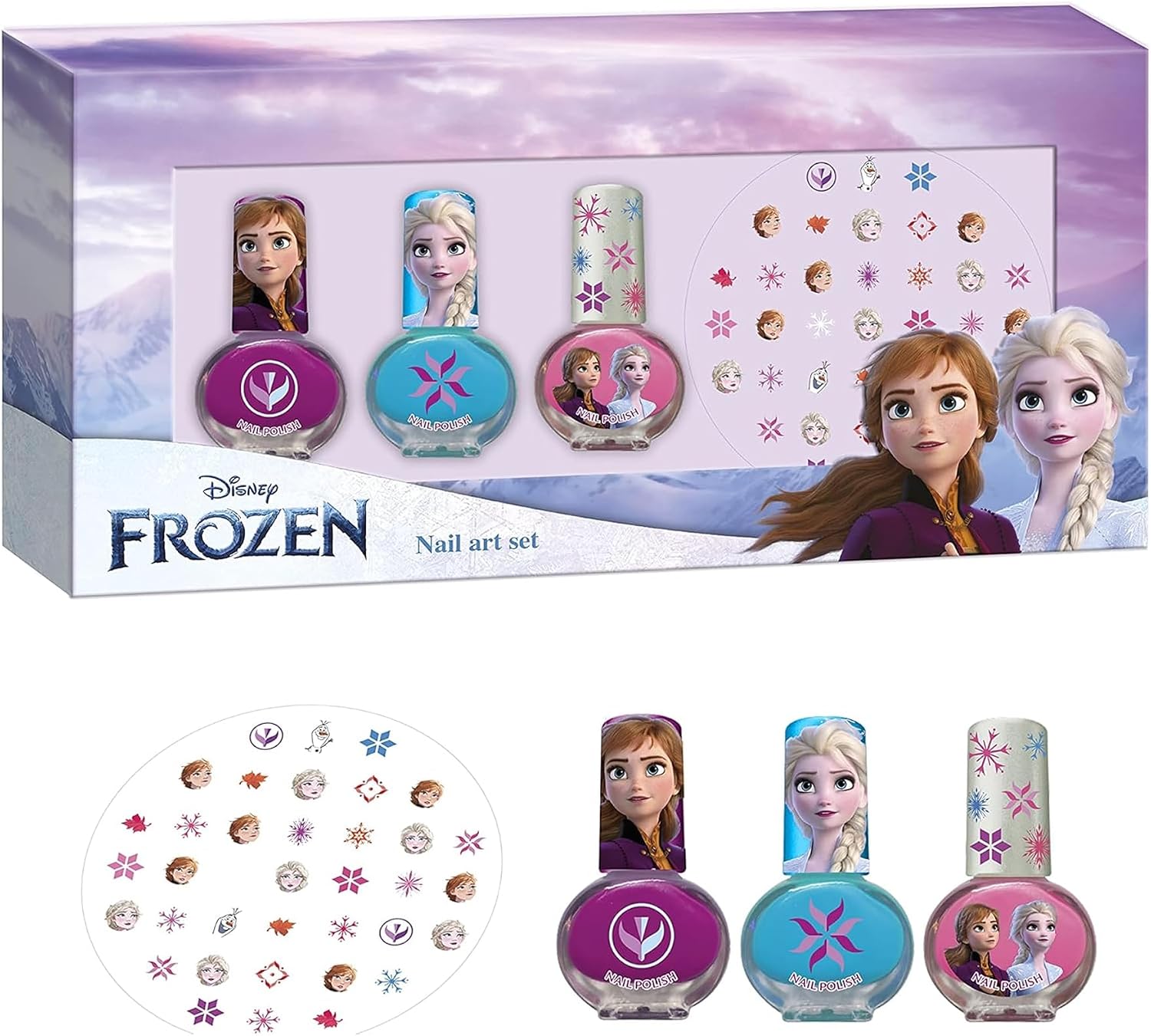 Disney Frozen Nail Art Set for Girls - Complete Nail Decoration Kit ...